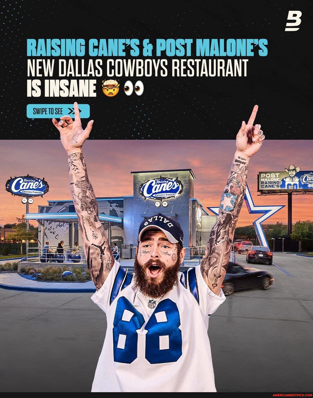#RaisingCanes and #PostMalone cooked with this Dallas Cowboys ...