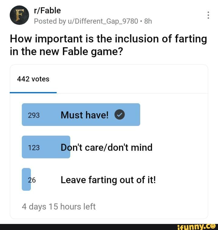 How important is the inclusion of farting in the new Fable game? Posted ...