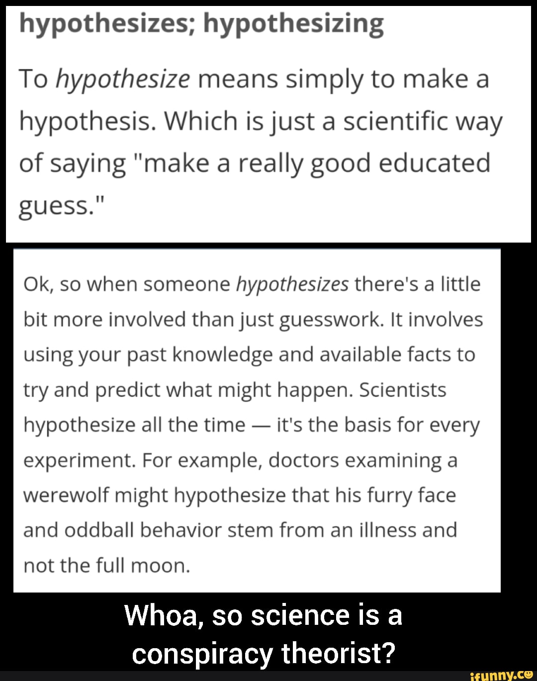 Hypothesize memes. Best Collection of funny Hypothesize pictures on iFunny