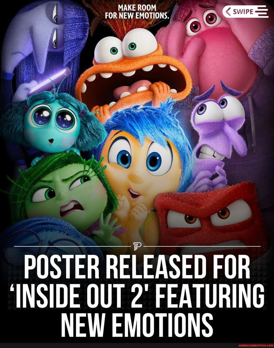 Swipe to see the newly released poster for Inside Out featuring new ...