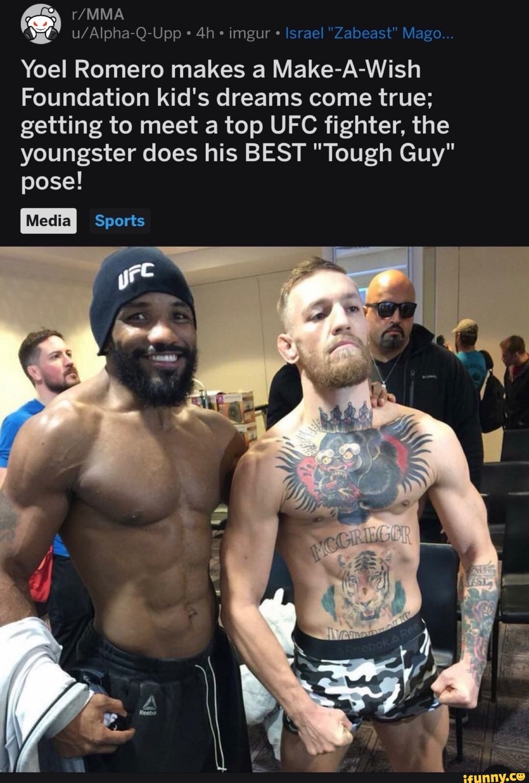 Imgur Israel "Zabeast" Mago Yoel Romero makes a Make-A-Wish Foundation ...