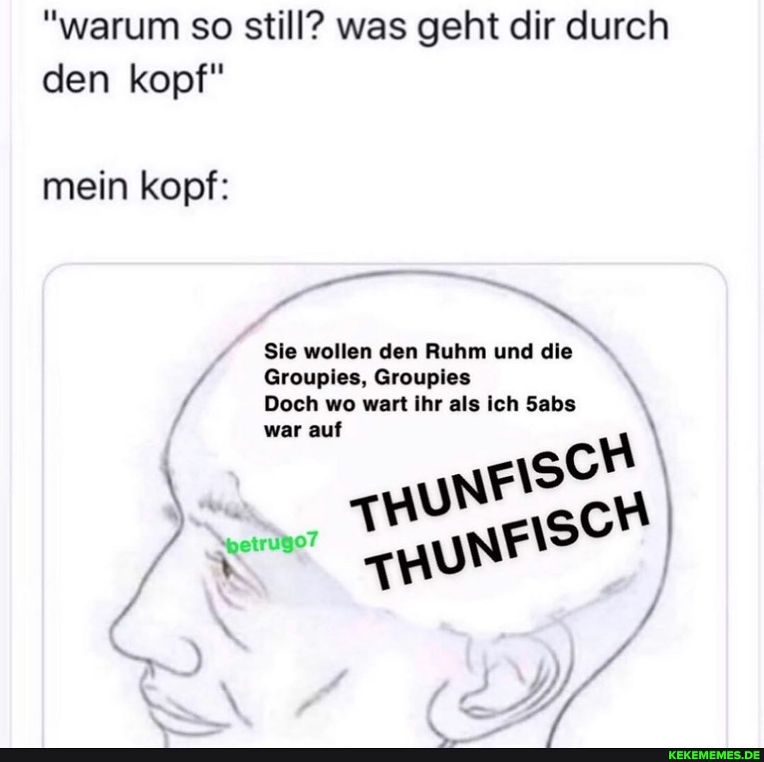 "warum so still? was geht dir durch den kopf" mein kopf: Sie wollen den ...