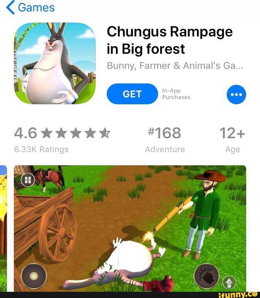 Chungus Rampage in Big forest Bunny, Farmer & Animal's Ga... In-App ...