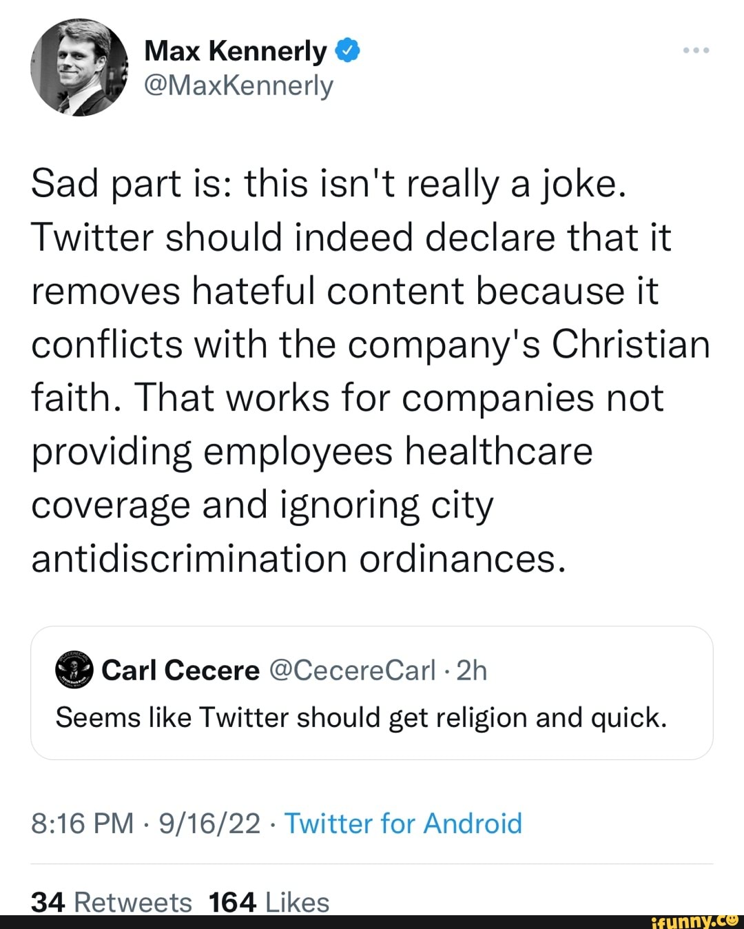 Sad part is: this isn't really a joke. Twitter should indeed declare ...