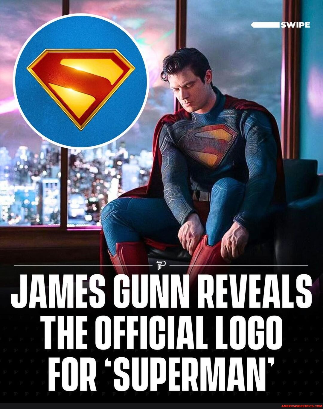 James Gunn unveiled the new logo for his upcoming Superman film ...
