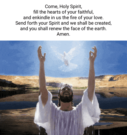 Come, Holy Spirit, fill the hearts of your faithful, and enkindle in us ...