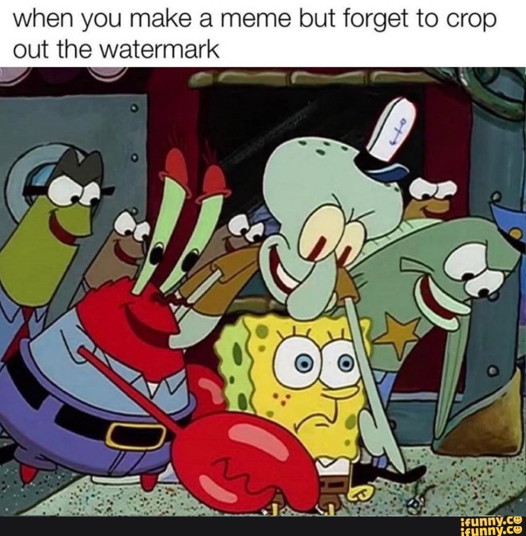 When you make a meme but forget to crop out the watermark - iFunny