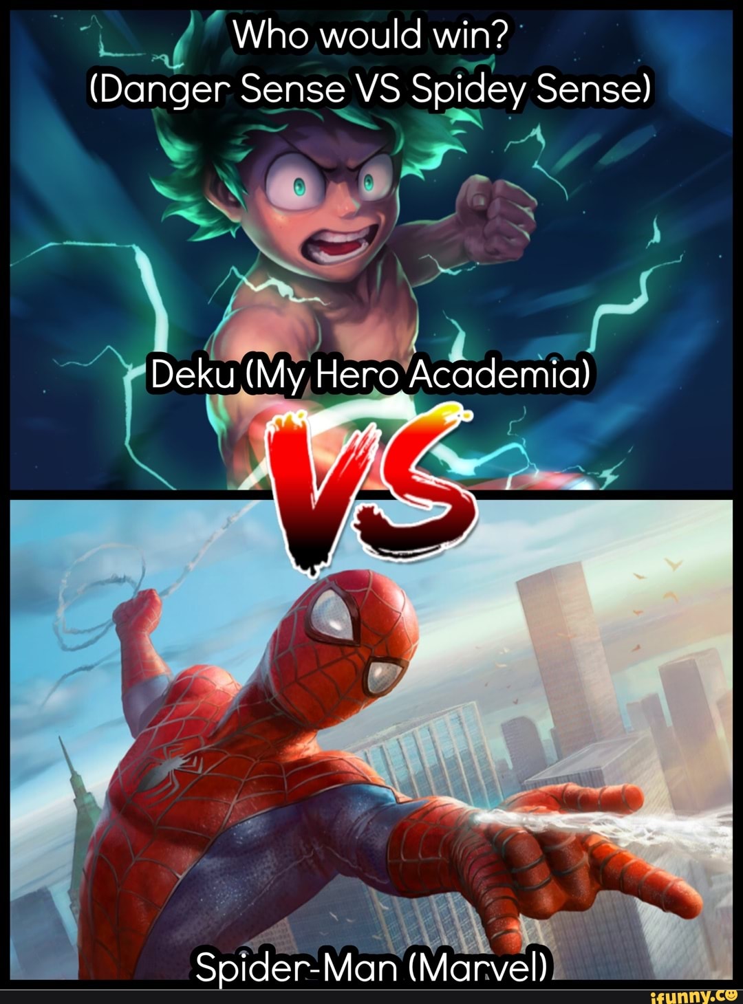 Who would win? in (Danger Sense VS Spidey Sense) Deku ( (My, Hero rg ...