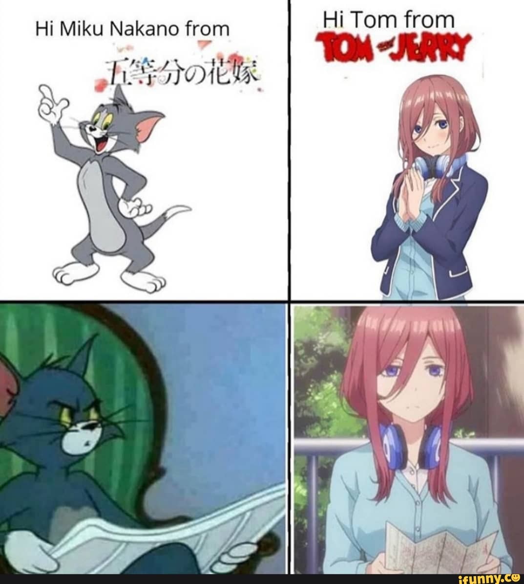 Hi Miku Nakano from Hi Tom from - iFunny