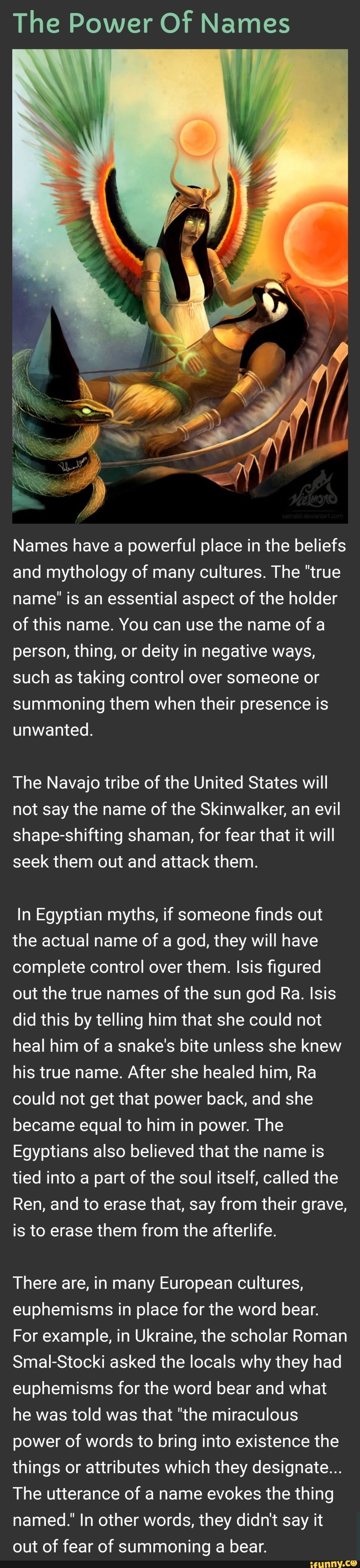 The Power Of Names Names have a powerful place in the beliefs and ...
