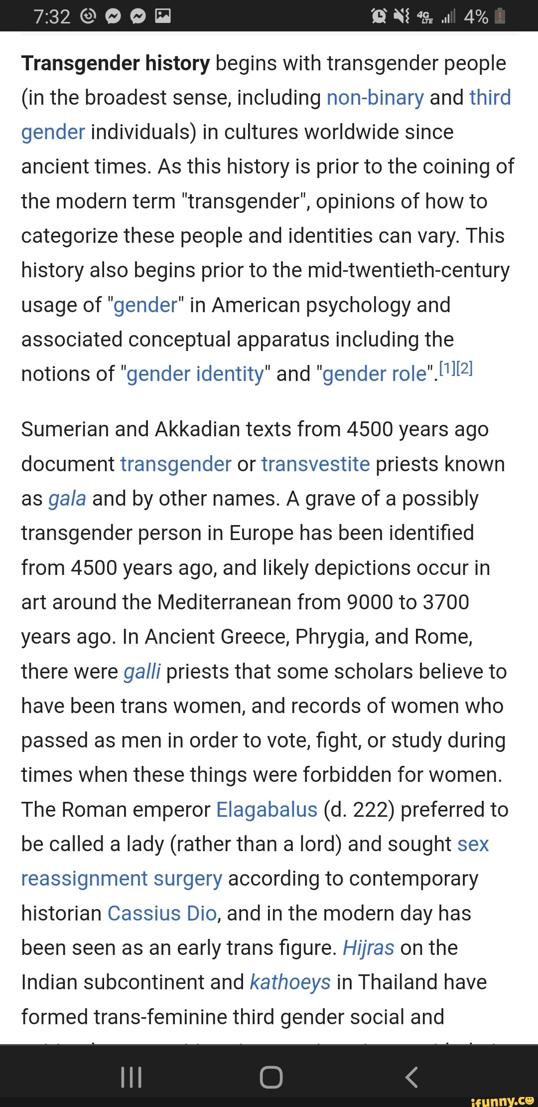 732 NE 4% Transgender history begins with transgender people (in the ...