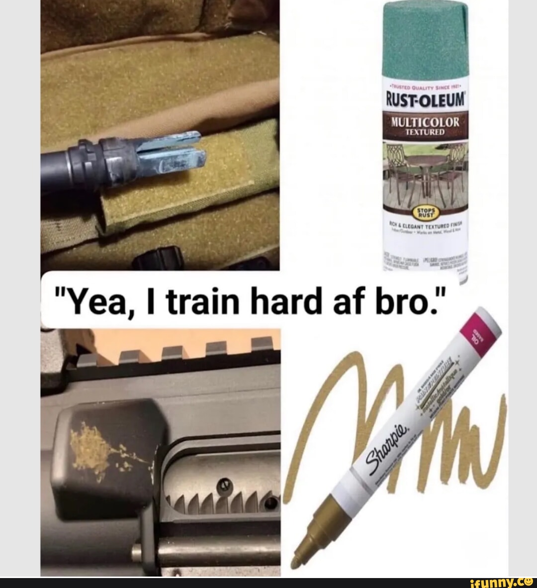 RUST-OLEUM MULTICOLOR RED "Yea, I train hard af bro - iFunny