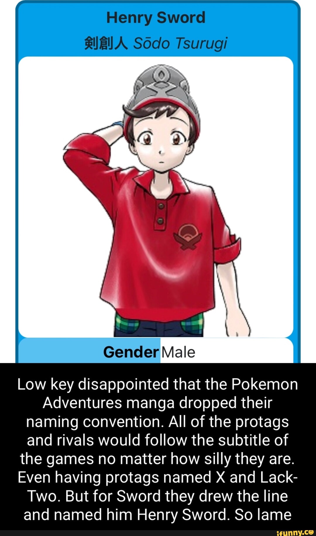 Henry Sword A. Sodo Tsurugi Gender Male Low key disappointed that the ...