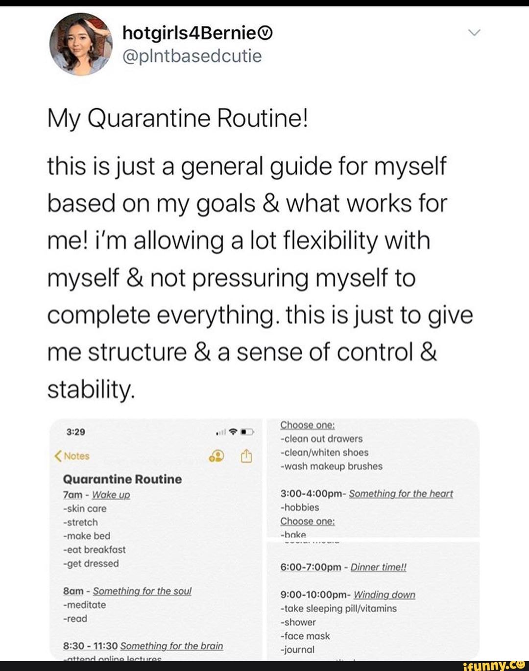 My Quarantine Routine! this is just a general guide for myself based on ...