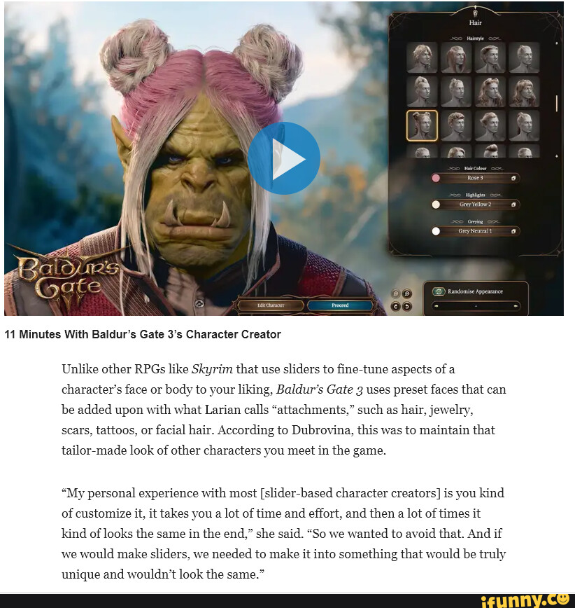 Creating a Baldur's Gate 3 character - 11 Minutes With Baldur's Gate ...