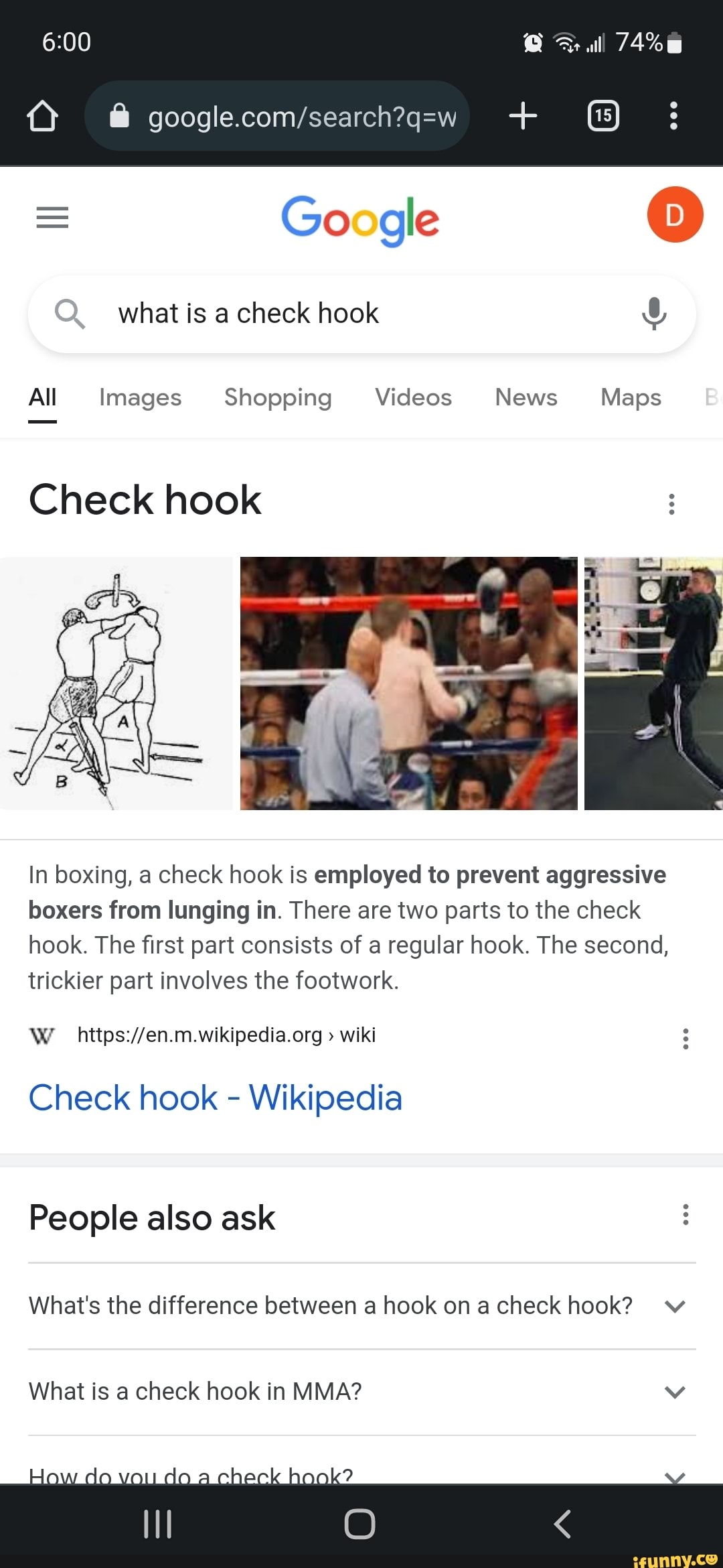 All = Go gle what is a check hook All Images Shopping Videos News Maps Check hook In boxing, a ...