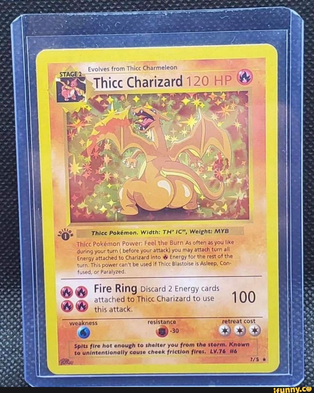 Evolves from Thicc Charmeleon Thicc STAGE2 Charizard 120 HP & Thice ...