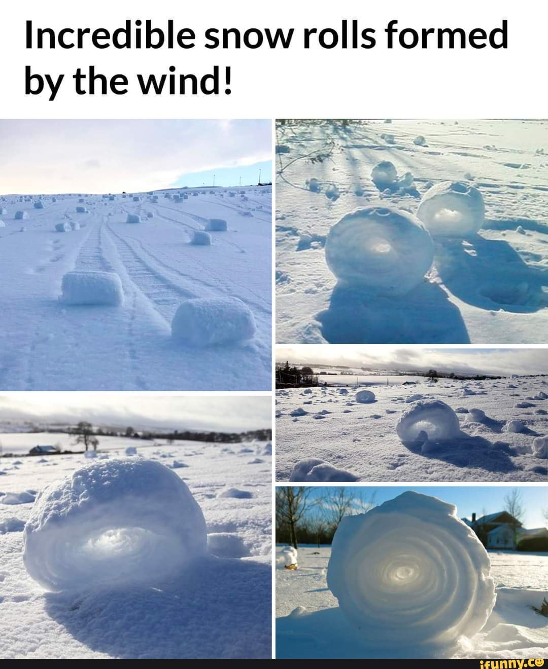 Wow! 😱 --- Thanks Elona S. Minnesota Memes - Incredible snow rolls ...