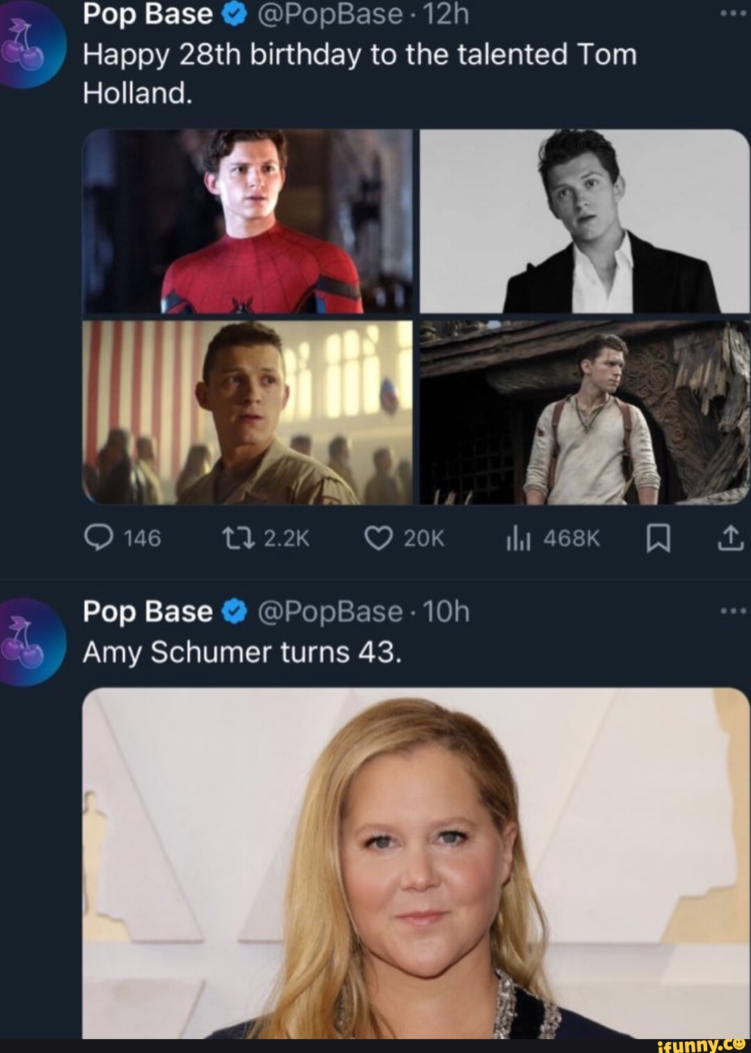 Pop Base @ @PopBase Happy 28th birthday to the talented Tom Holland. I am 146 Pop Base ...