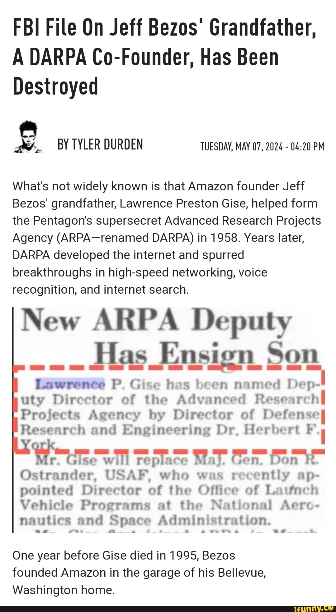 FBI File On Jeff Bezos' Grandfather, A DARPA Co-Founder, Has Been ...