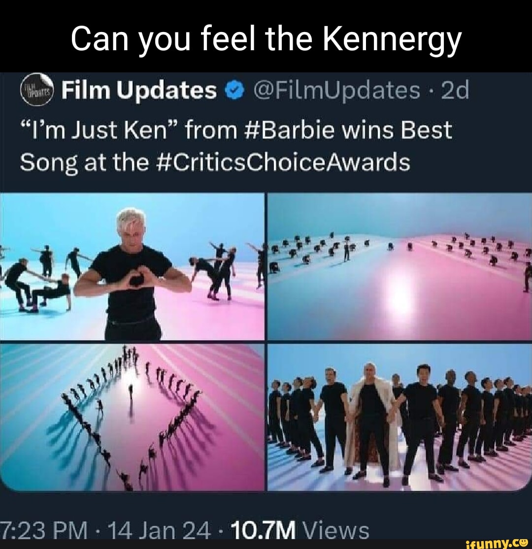 Can you feel the Kennergy Film Updates @ @FilmUpdates "rn Just Ken ...