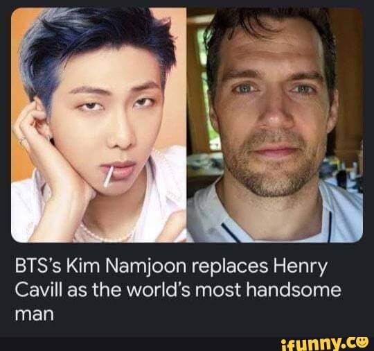 BTS's Kim Namjoon replaces Henry Cavill as the world's most handsome ...