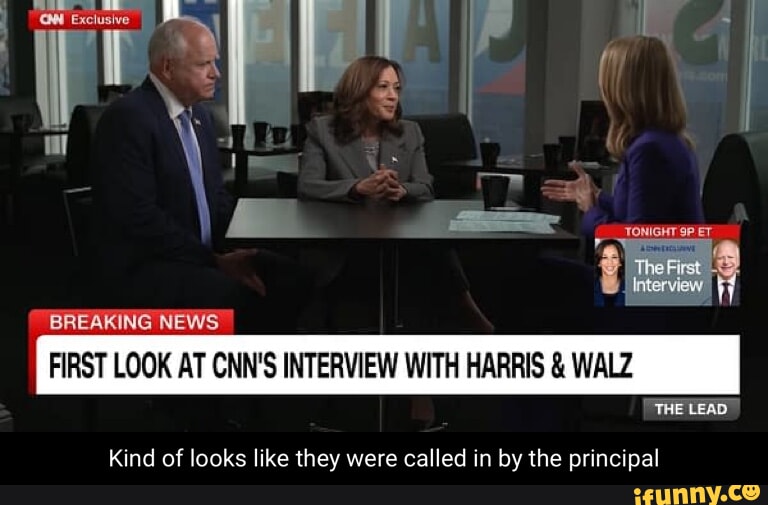 BREAKING NEWS FIRST LOOK AT CNN'S INTERVIEW WITH HARRIS & WALZ 'THE ...
