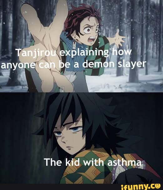 Tanjirou explaining how anyone can be a demon slayer The kid with ...