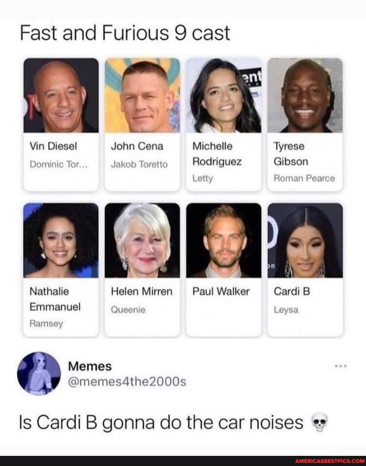 Fast and Furious 9 cast Vin Diesel John Cena Michelle Tyrese Dominic ...