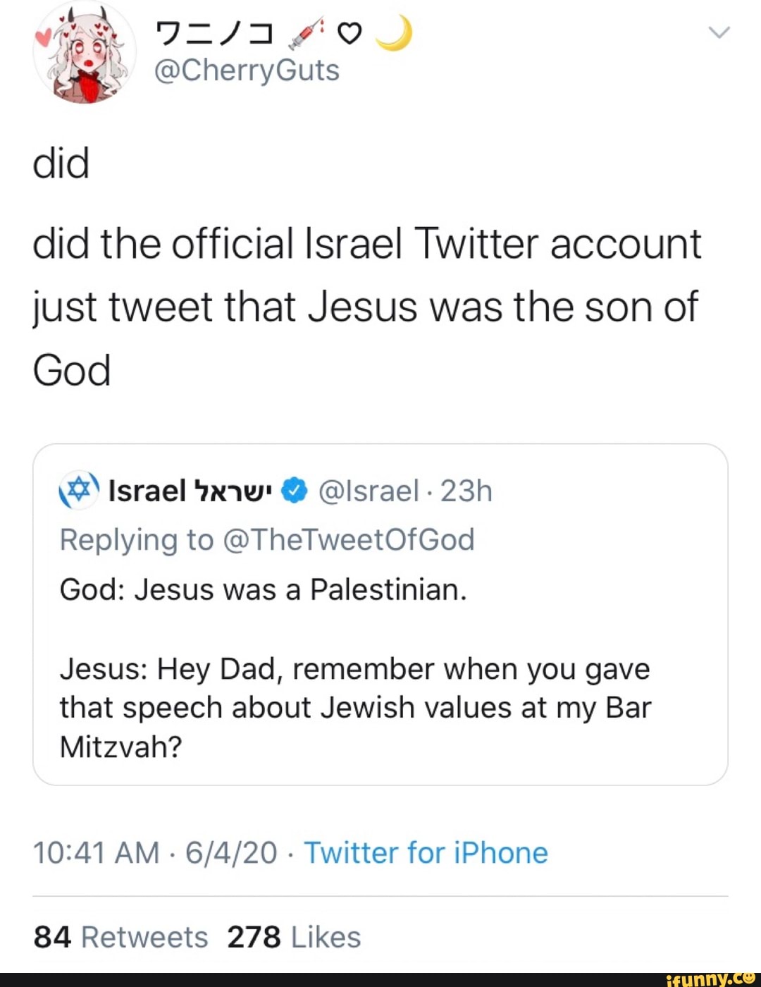 Did did the official Israel Twitter account just tweet that Jesus was ...