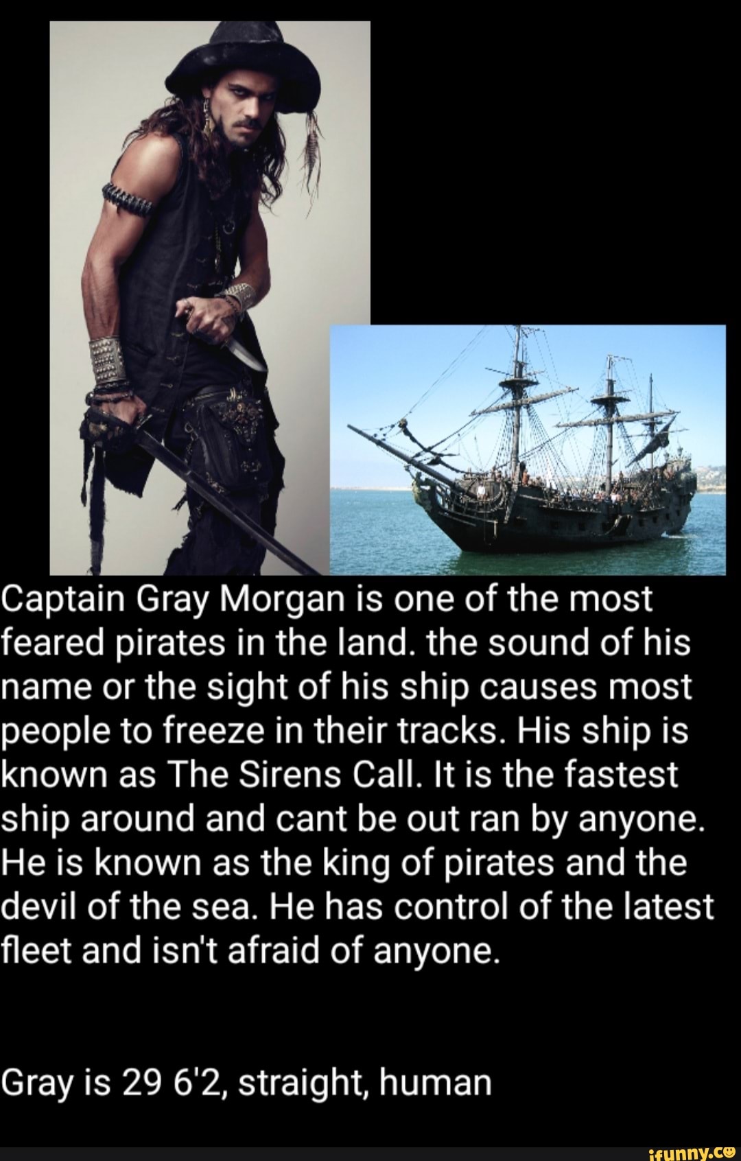 Captain Gray Morgan is one of the most feared pirates in the land. the ...