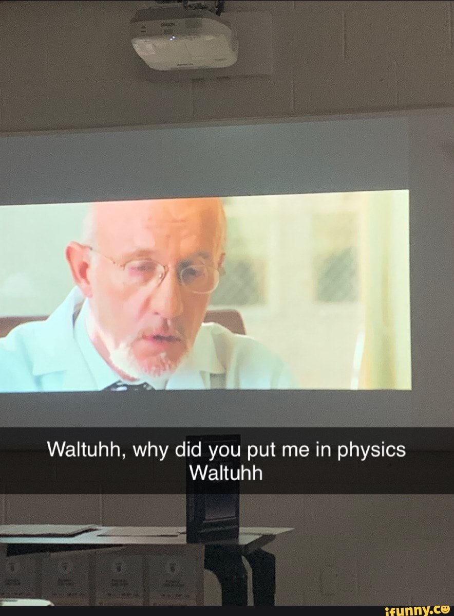 Waltuhh, why did you put me in physics ala) - iFunny