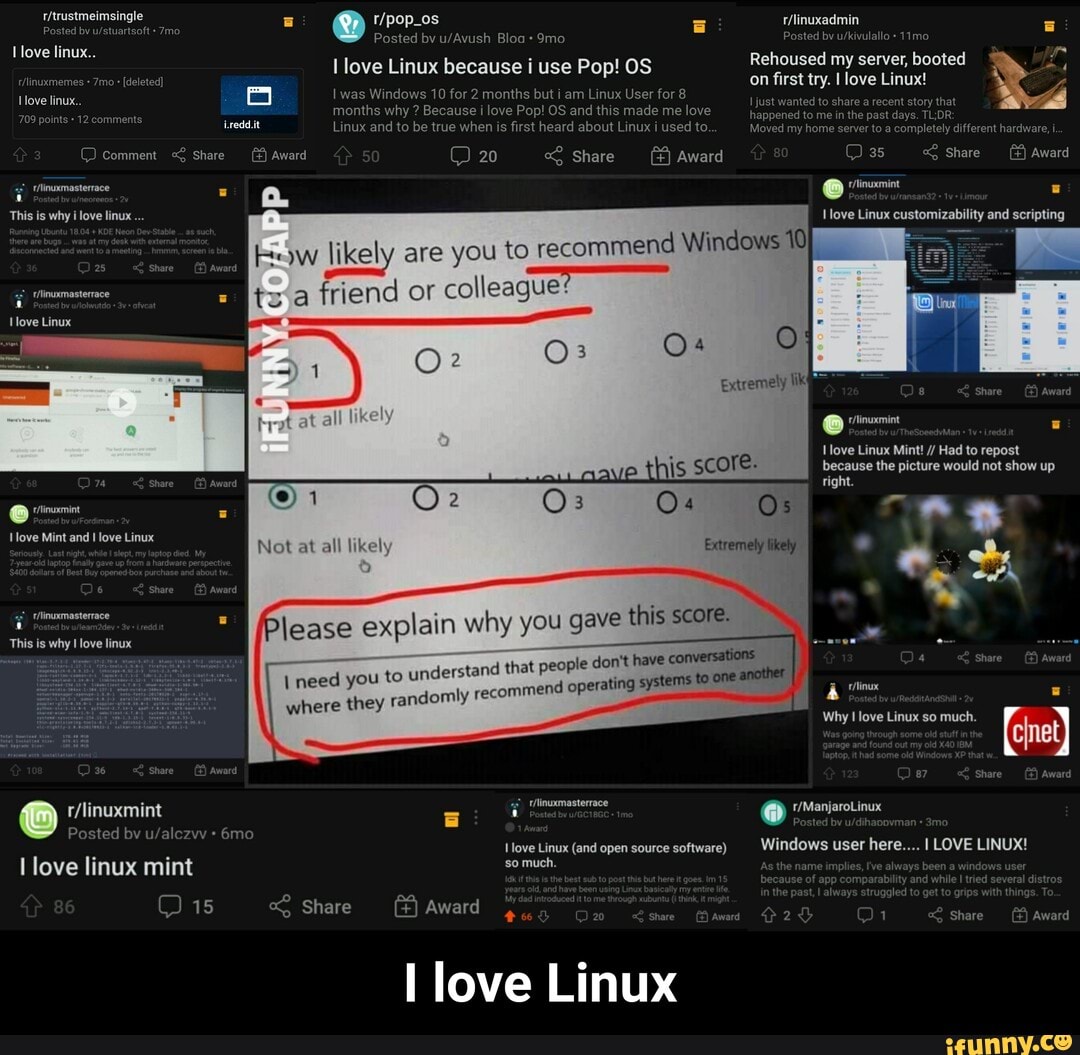 Love linux.. love Linux because i use Pop! OS Rehoused my server ...