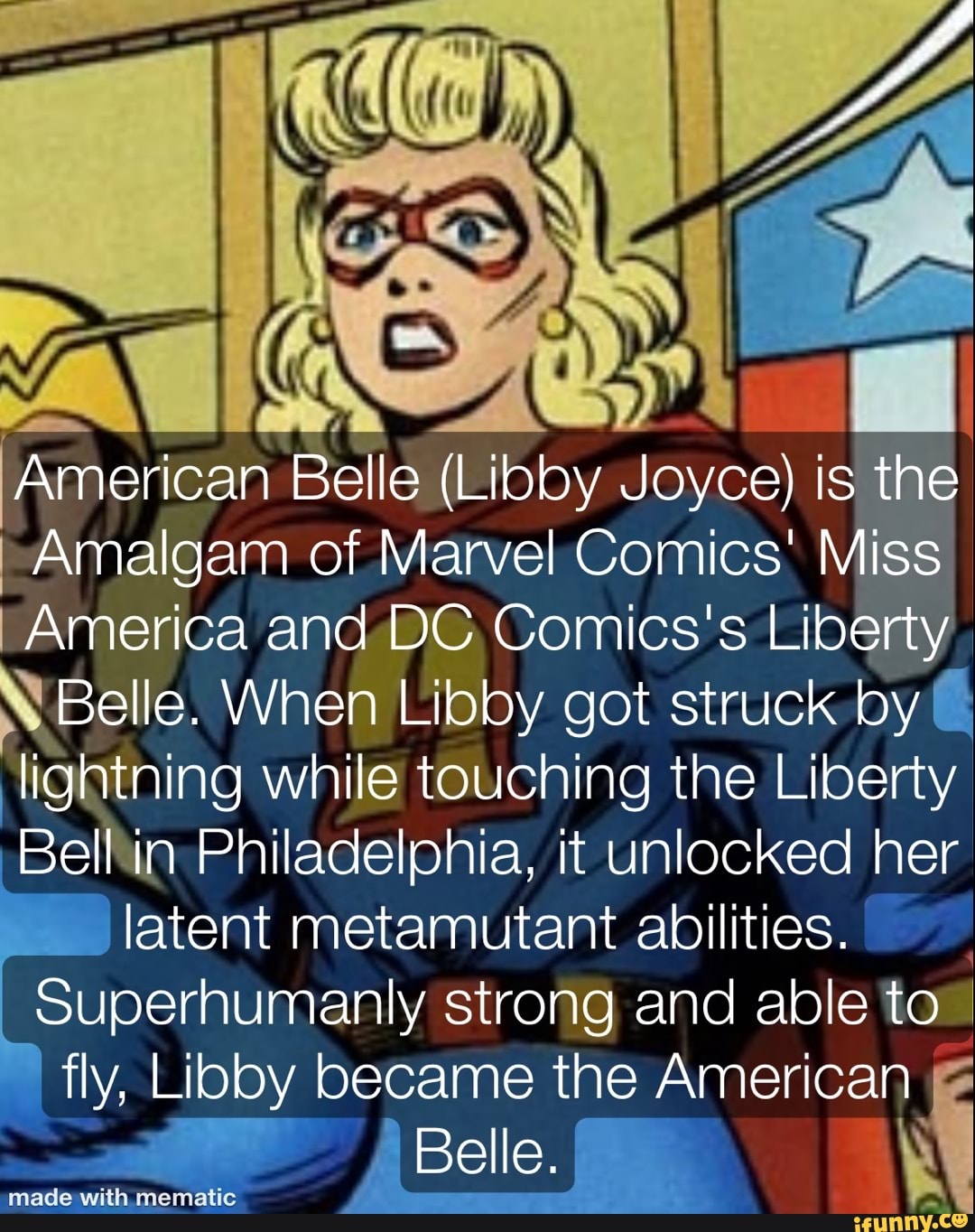 LE American Belle (Libby Joyce) is the Amalgam of Marvel Comics' Miss ...