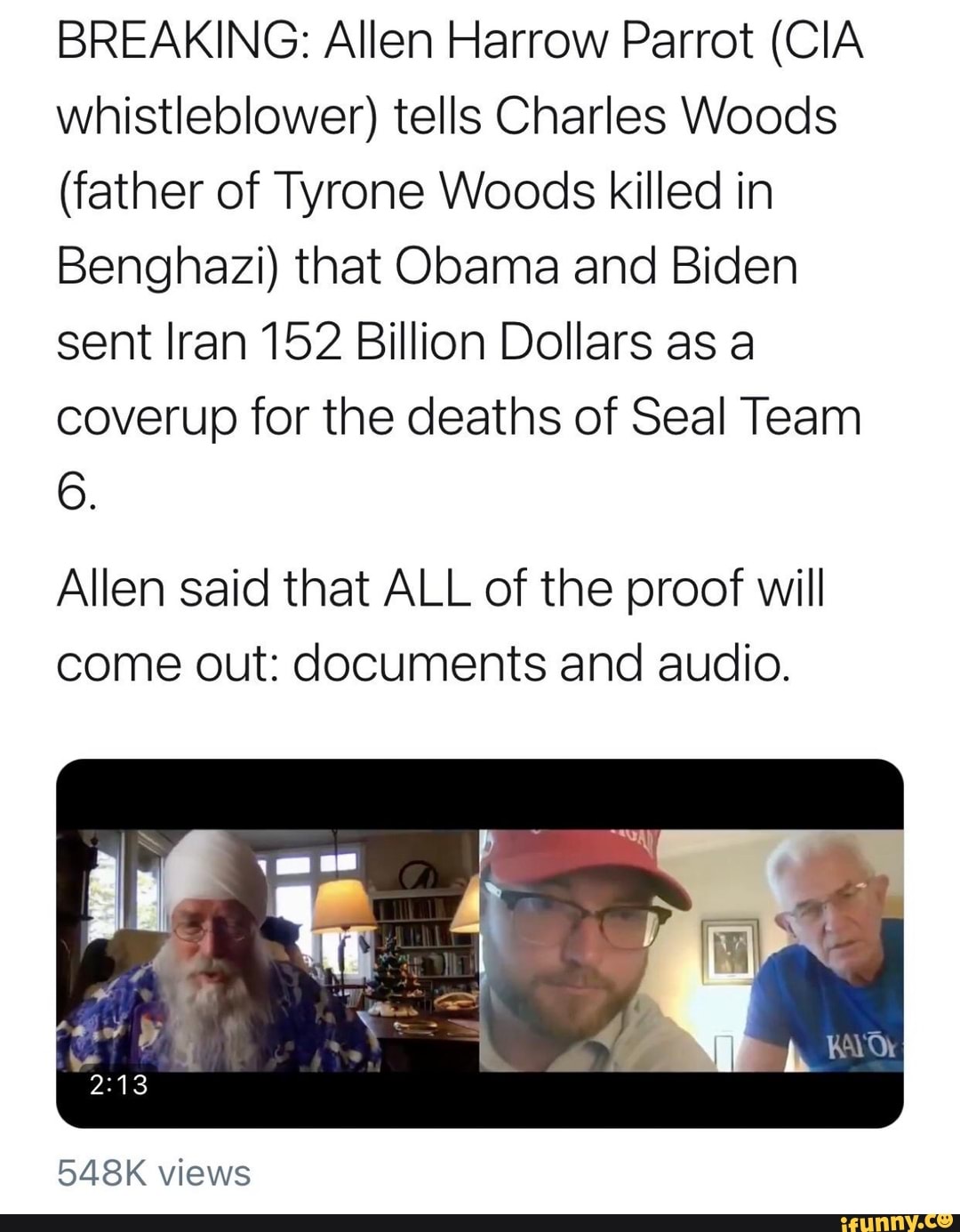 BREAKING: Allen Harrow Parrot (CIA whistleblower) tells Charles Woods ...