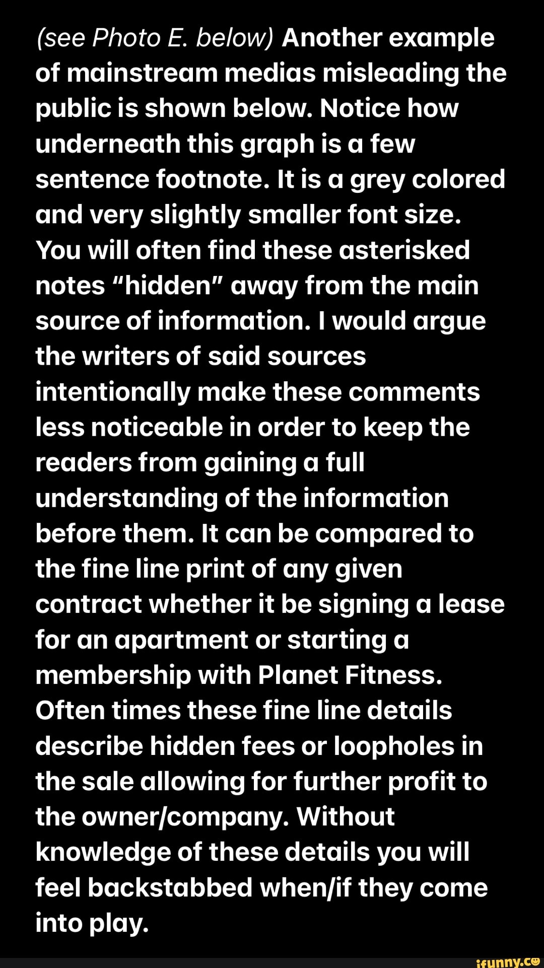 (see Photo E. below) Another example of mainstream medias misleading ...