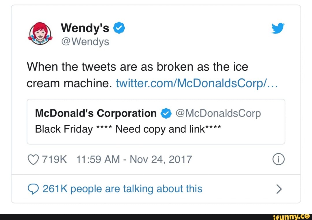 @Wendys When the tweets are as broken as the ice cream machine. twitter ...