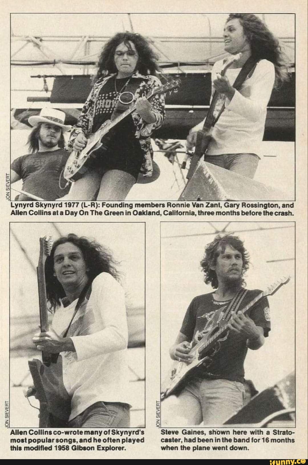 StE YE HT JON SIEVERT SIEVERT SIEVERT SIEVERT Lynyrd Skynyrd 1977 (L-R ...