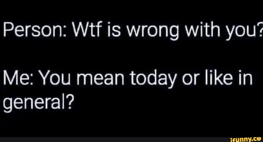 Wtf Is Wrong With You