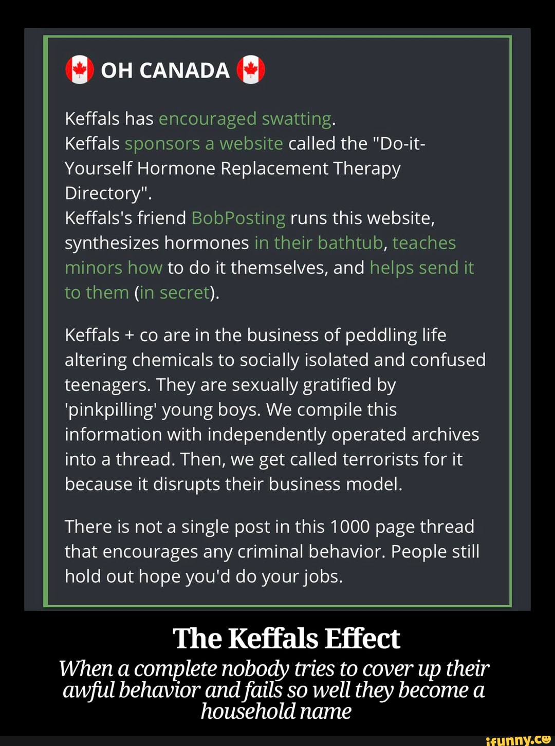 The Keffals Effect - OH cANADA Keffals has encouraged swatting. Keffals ...