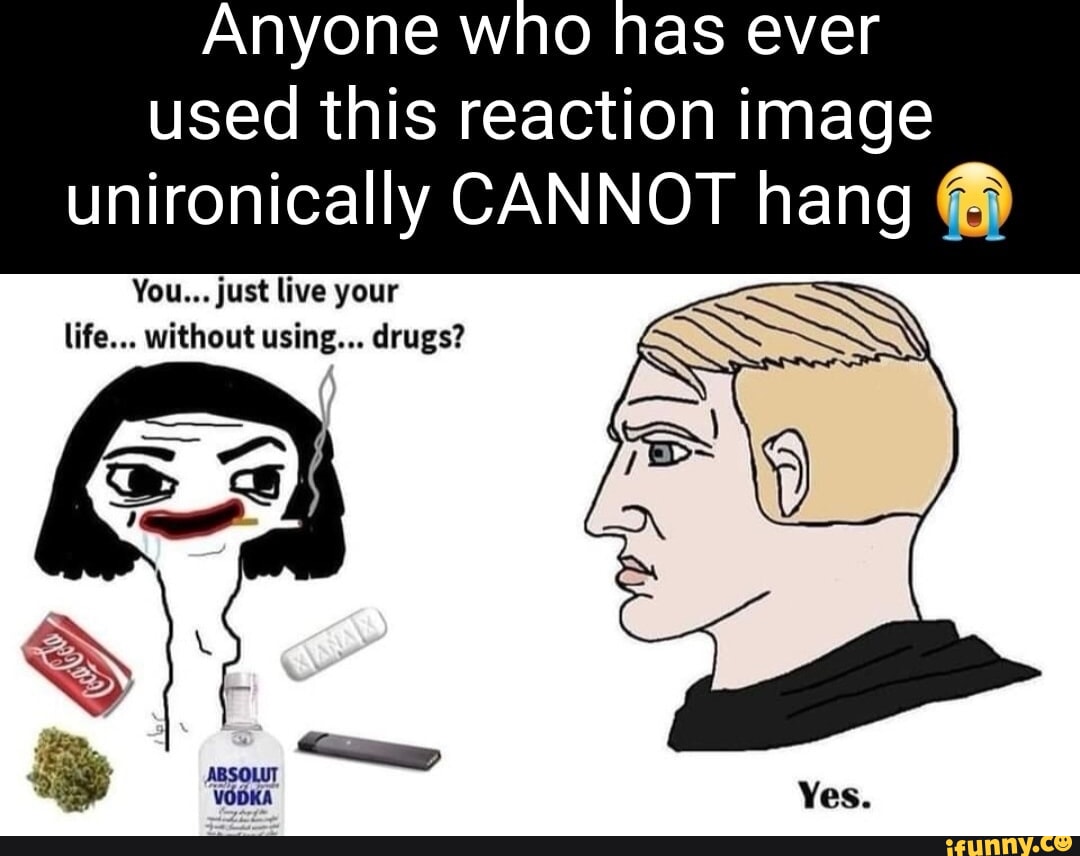 Anyone who has ever used this reaction image unironically CANNOT hang ...