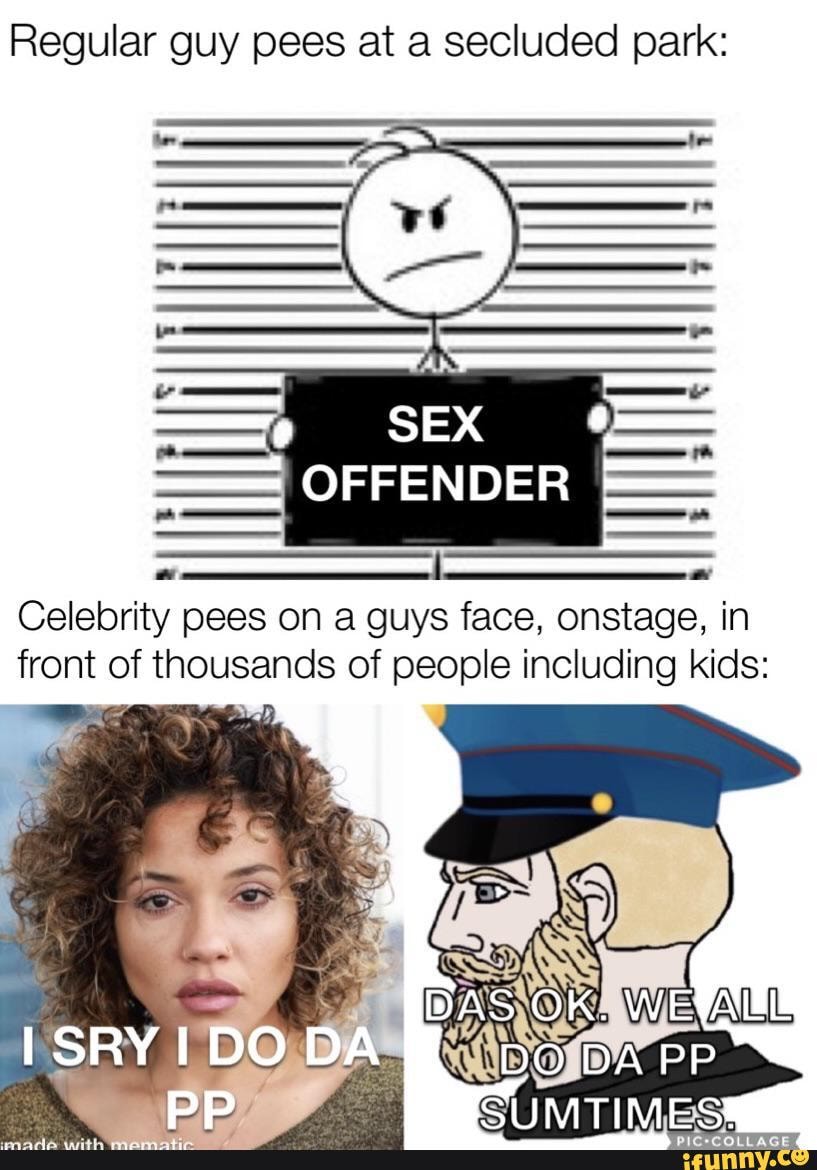 Regular Guy Pees At A Secluded Park Sex Offender Celebrity Pees On A