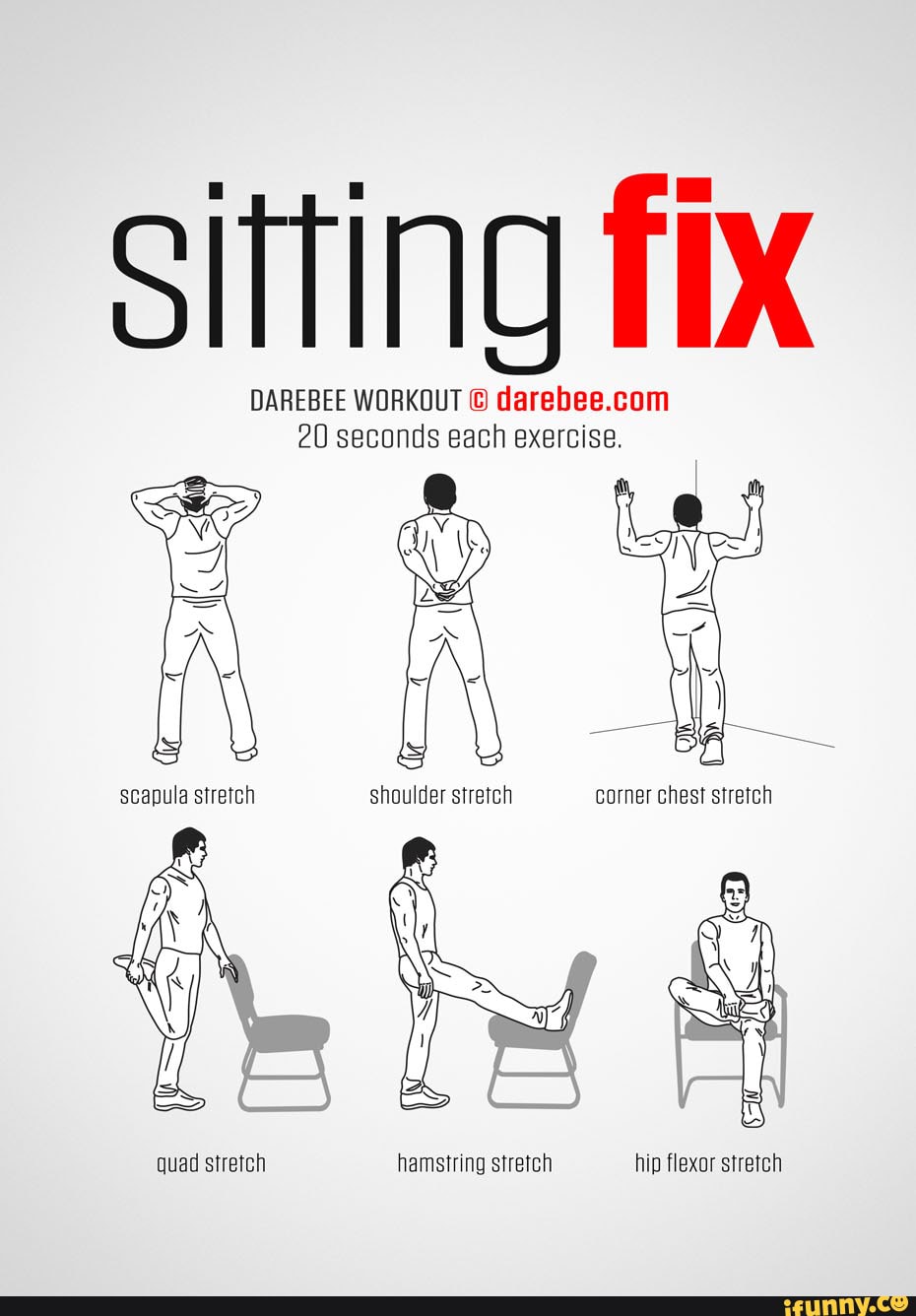 Exercise Without Leaving Your PC - Sitting fix DAREBEE WORKOUT 20 ...