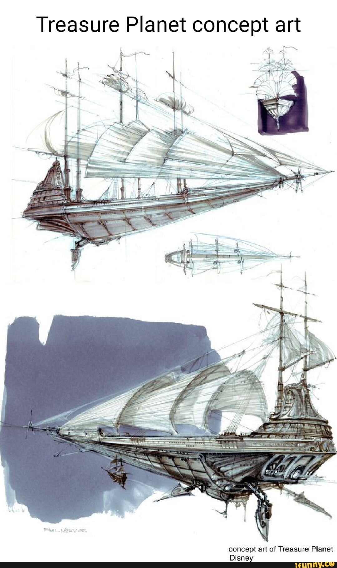 Treasure Planet concept art concept art of Treasure Planet Disney - iFunny