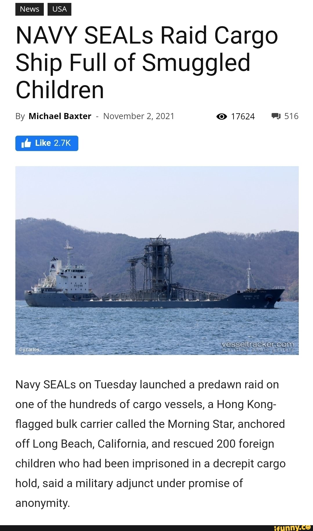 USA NAVY SEALs Raid Cargo Ship Full of Smuggled Children By Michael ...