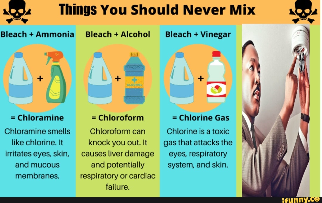Bleach + Ammonia = Chloramine Chloramine smells like chlorine. It ...