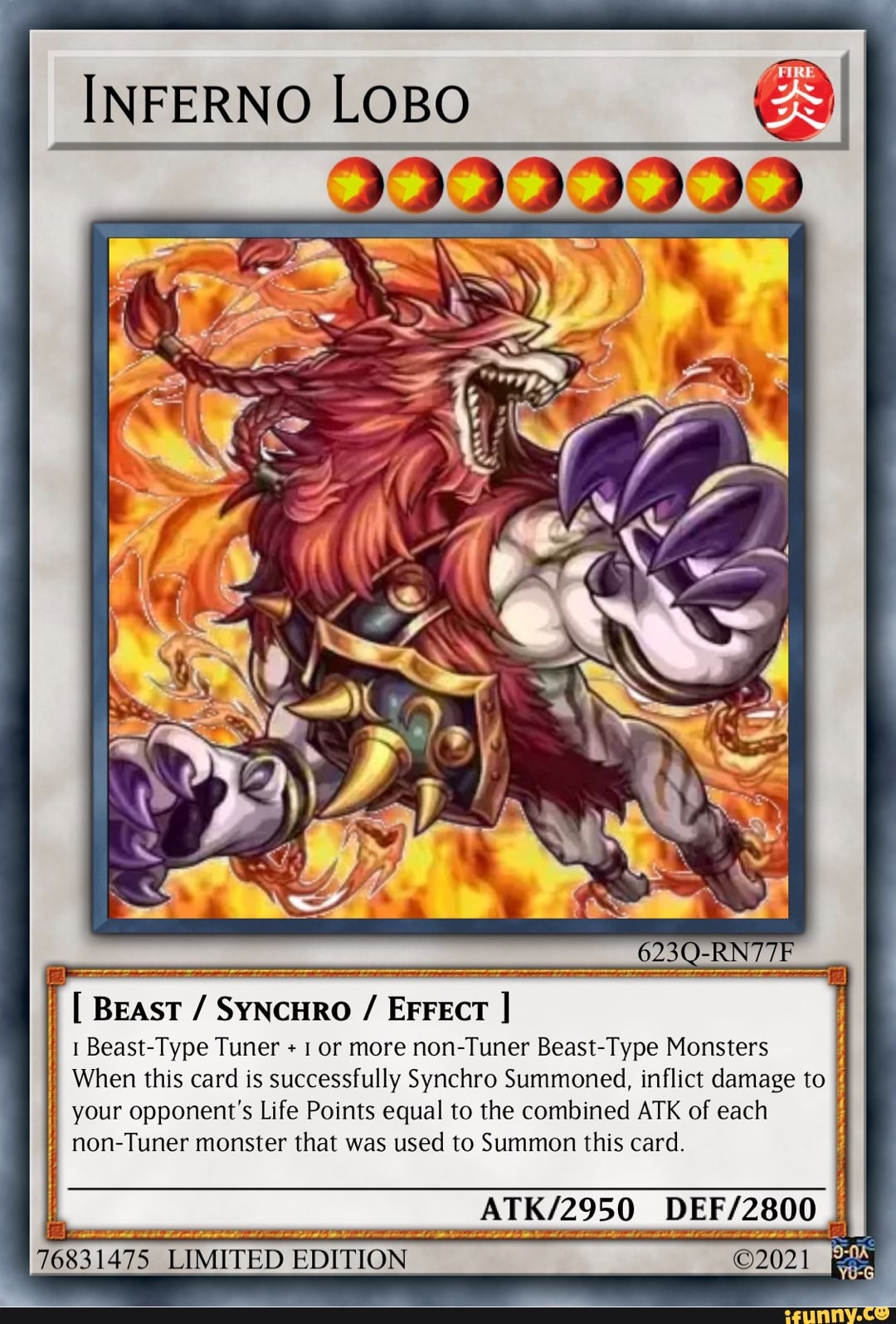 INFERNO LOBO AS Beast / SYNCHRO / EFFECT 1 Beast-Type Tuner 1 or more ...