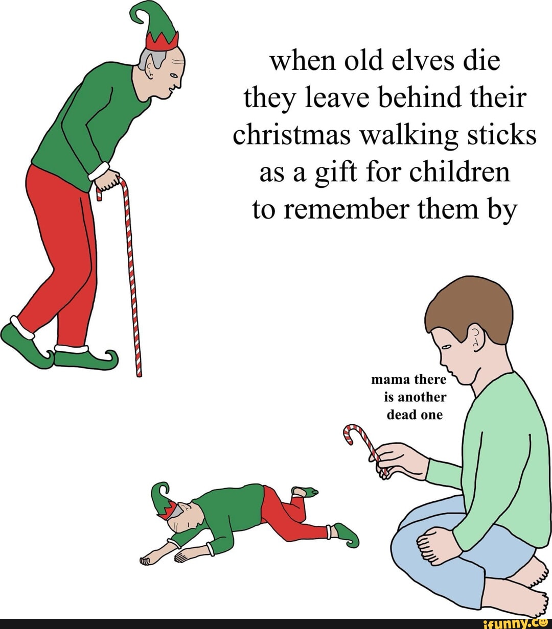 When old elves die they leave behind their christmas walking sticks as ...