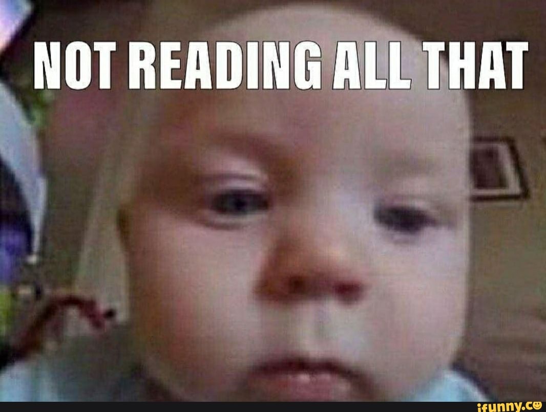 NOT READING ALL THAT - )