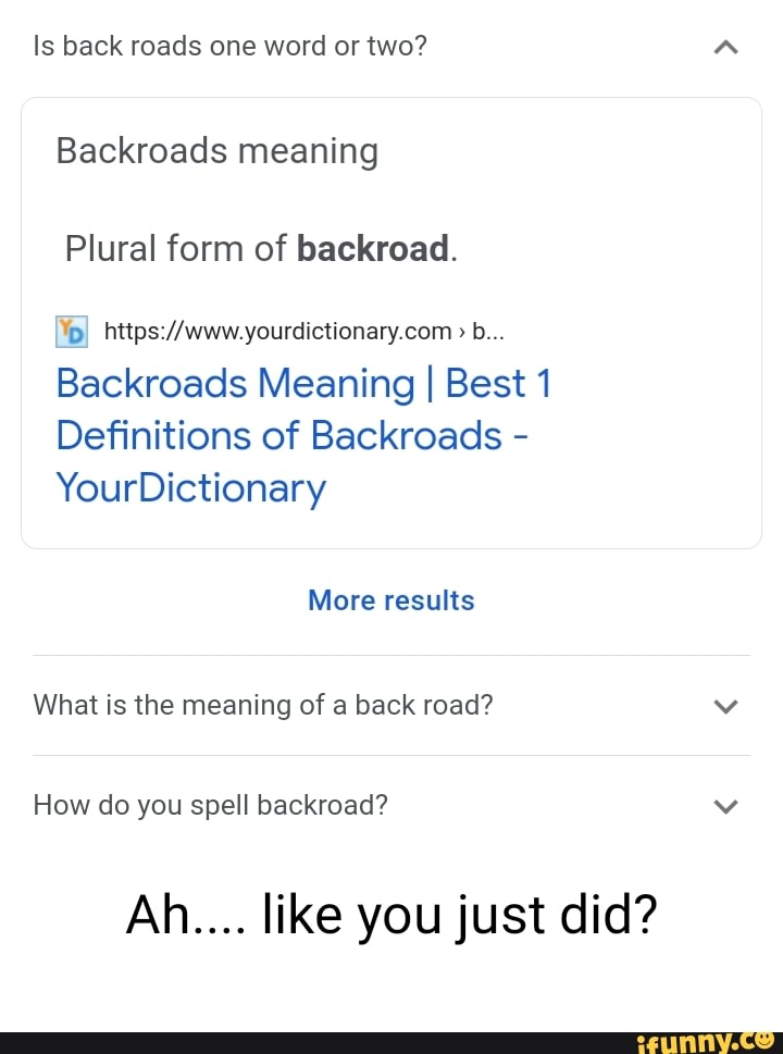 Is back roads one word or two? Backroads meaning Plural form of ...